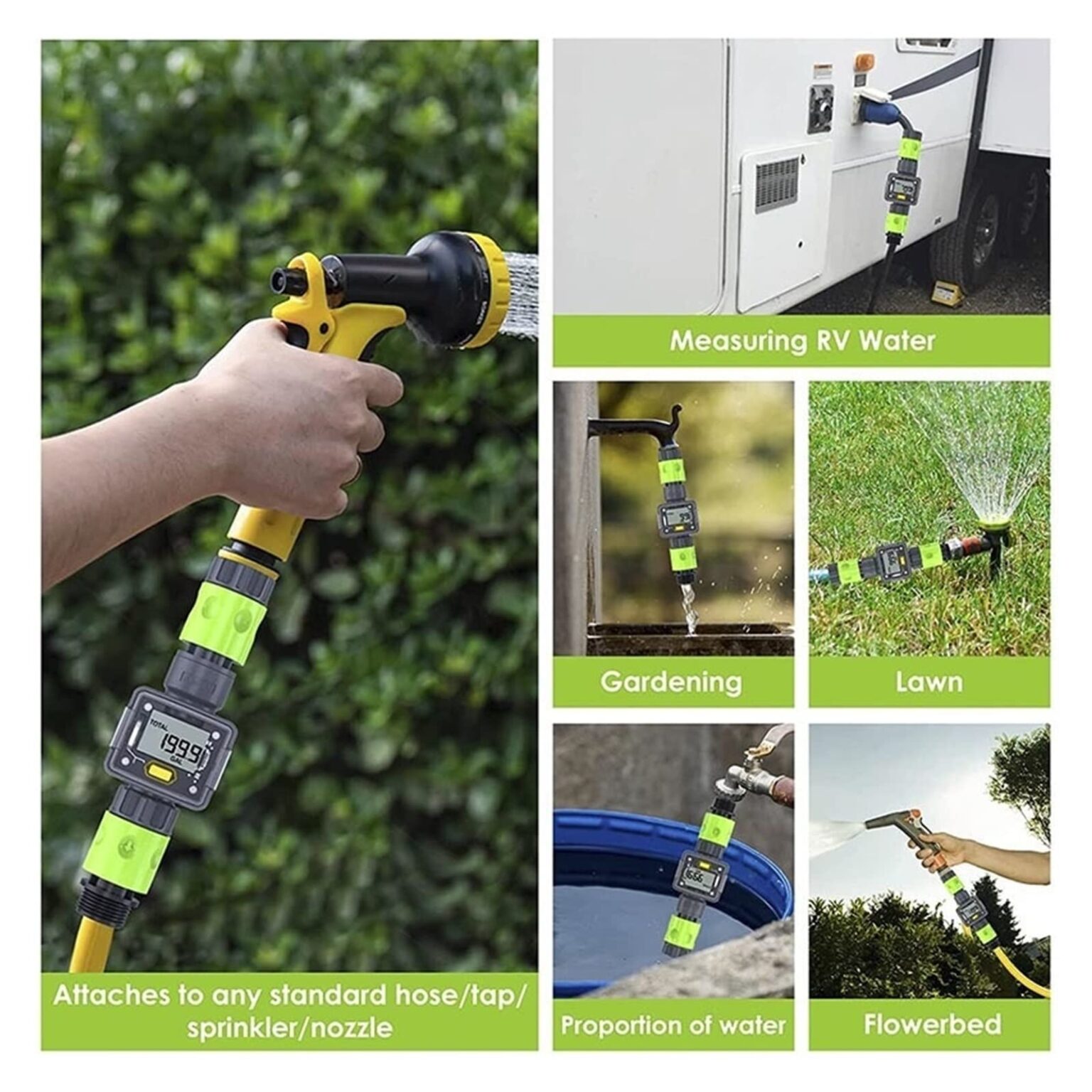 Rainpoint Digital Water flow Meter - Plant Care Tools