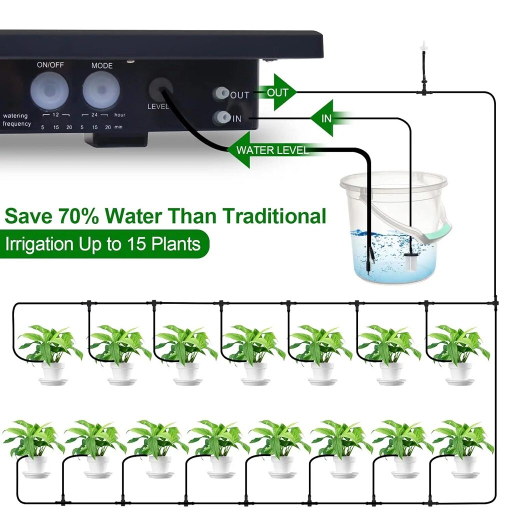 Solar-powered automatic irrigation system for 10 potted plants - Plant ...