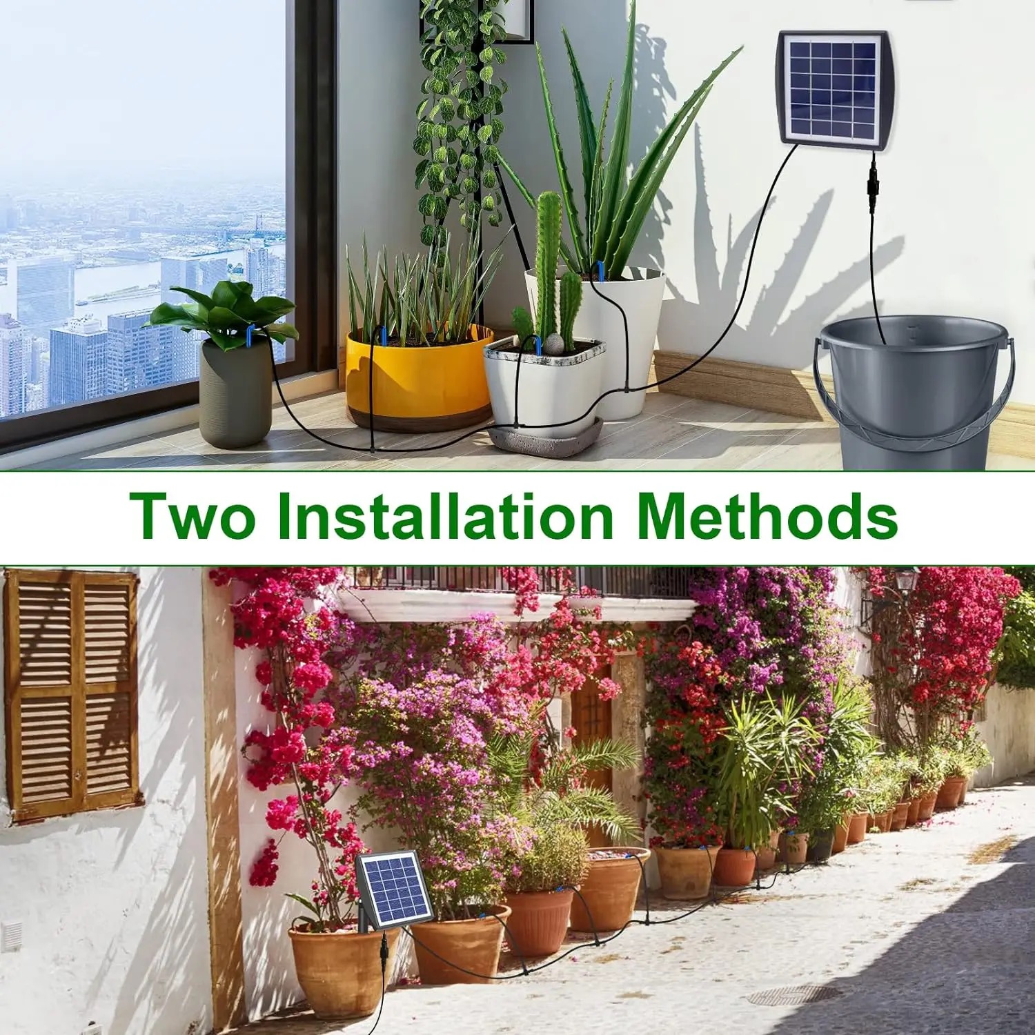 Solar-powered automatic irrigation system for 10 potted plants - Plant ...